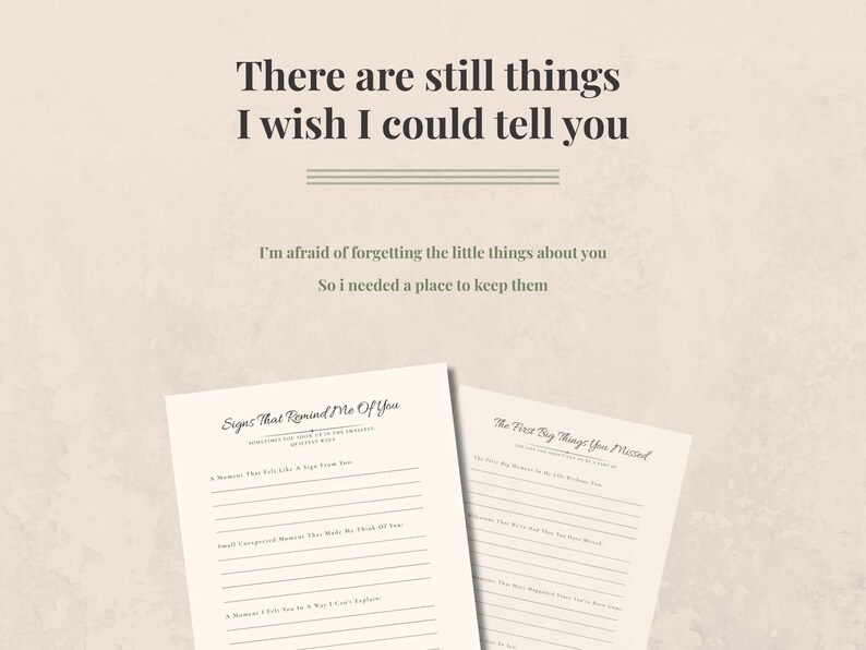 Grief Memory Journal, Printable Loss Workbook (digital Download) - Etsy