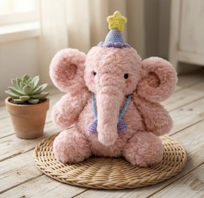 Elephant Crochet PDF | Amigurumi Pattern, Safari Elephant Plushie ...