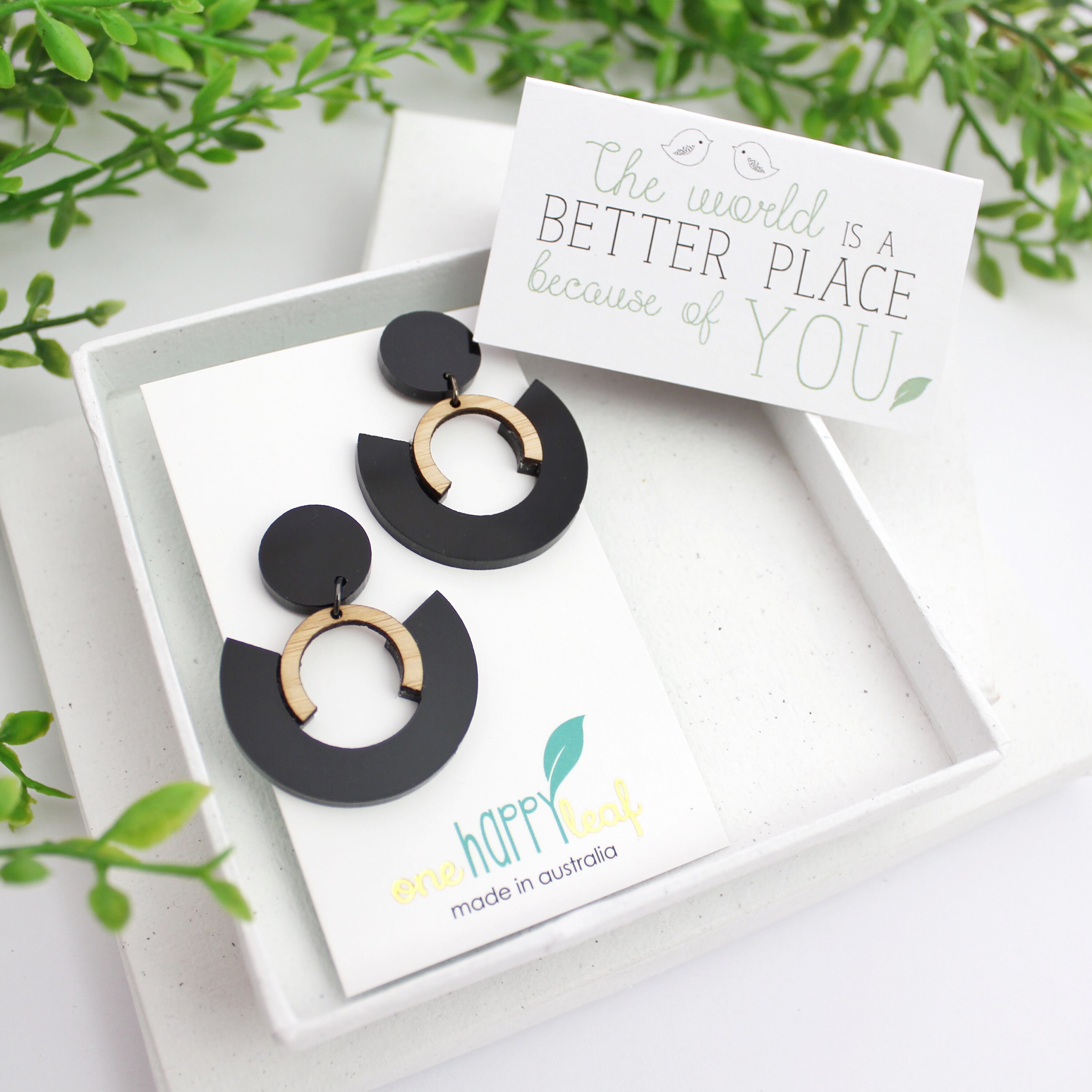 Black Dangle Earrings Earrings for Work Gift for Friend | Etsy