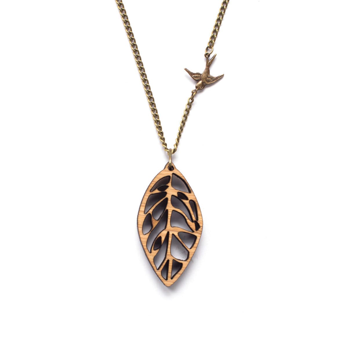 Leaf Necklace Wooden Leaf Pendant Jewelry Eco Gift - Etsy Australia