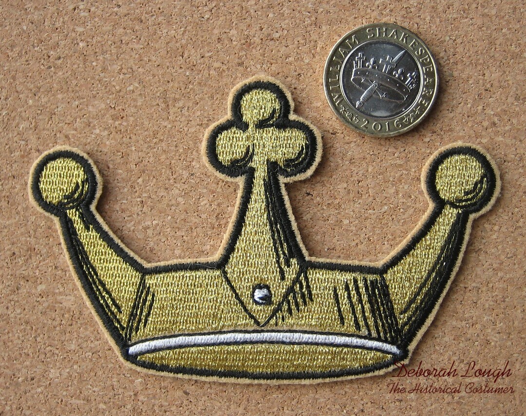 Medieval Crown Embroidered Medieval Livery Badge - Etsy