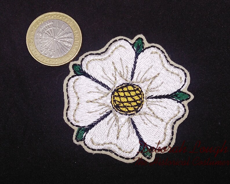White Rose Livery Badge Medieval Heraldic Rose of York black | Etsy