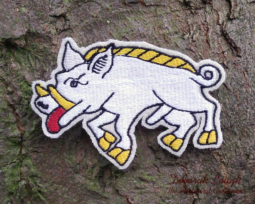 White Boar of Gloucester Yorkist Medieval Livery Badge Wars of the ...
