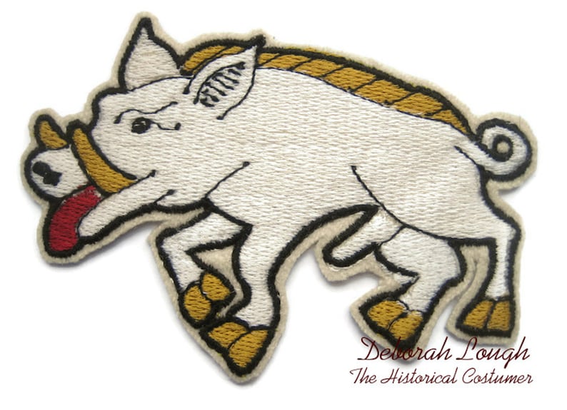 White Boar of Gloucester Yorkist Medieval Livery Badge Wars of the ...