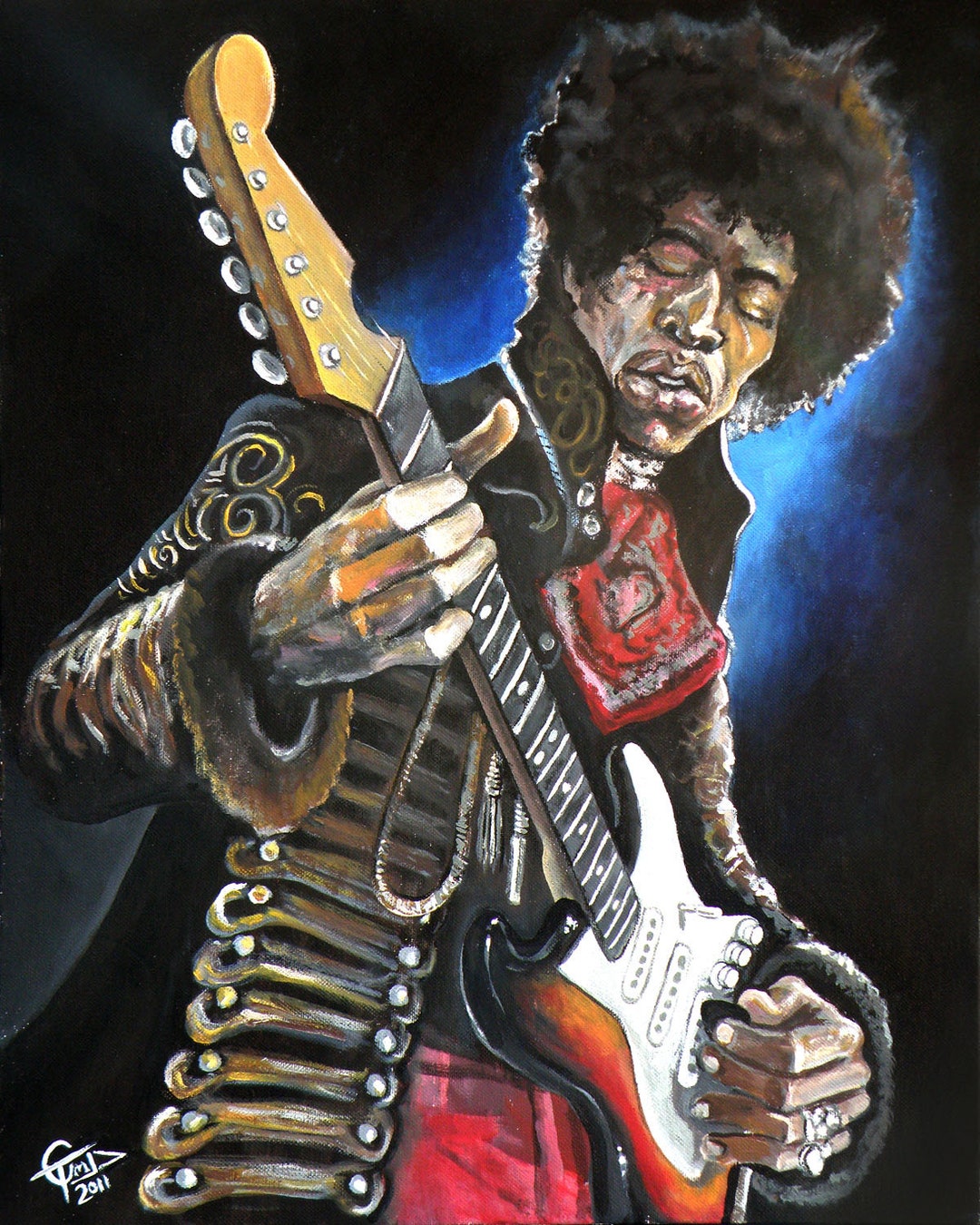Jimi Hendrix - Guitar - Etsy