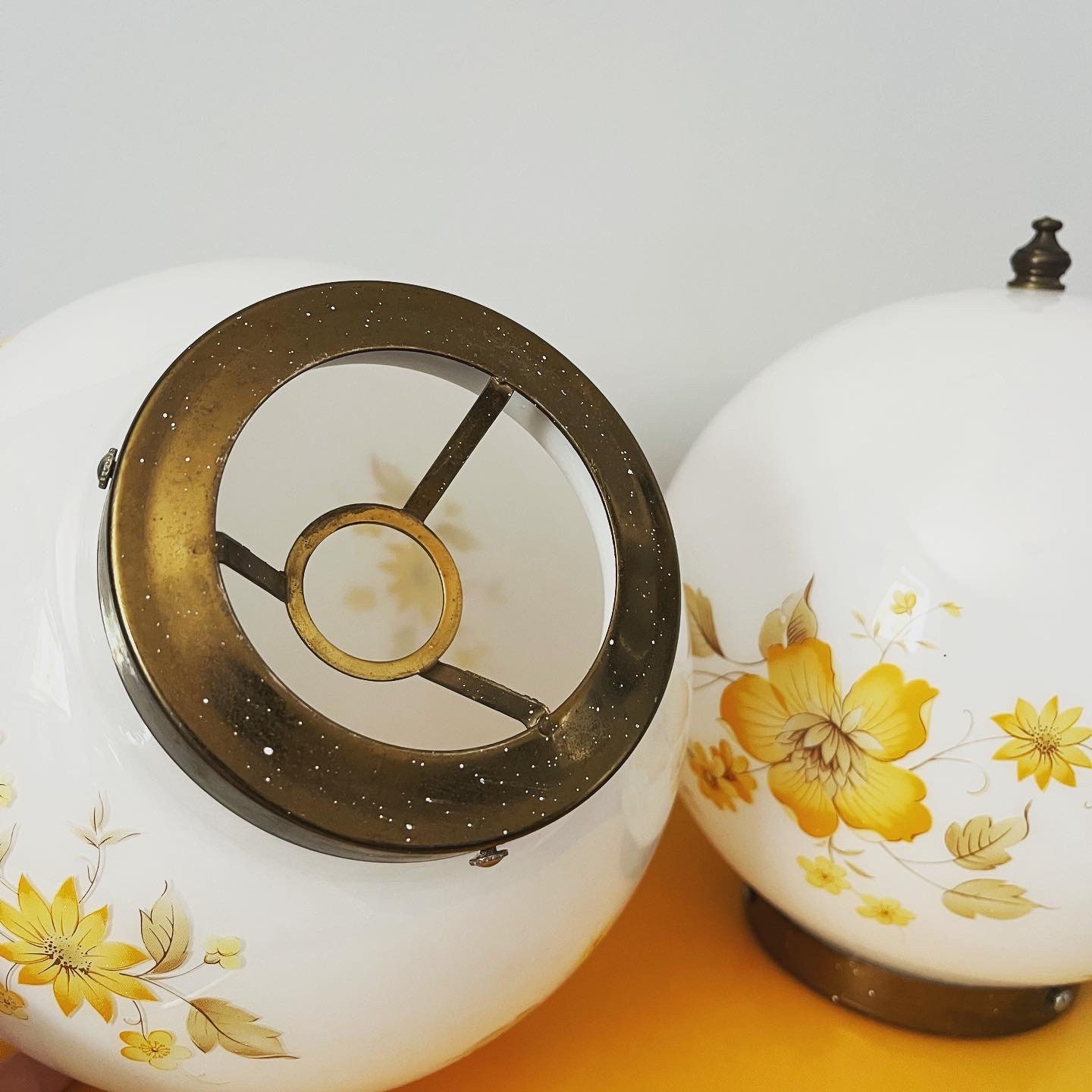 Vintage Glass Orb Lamp Shade - Etsy