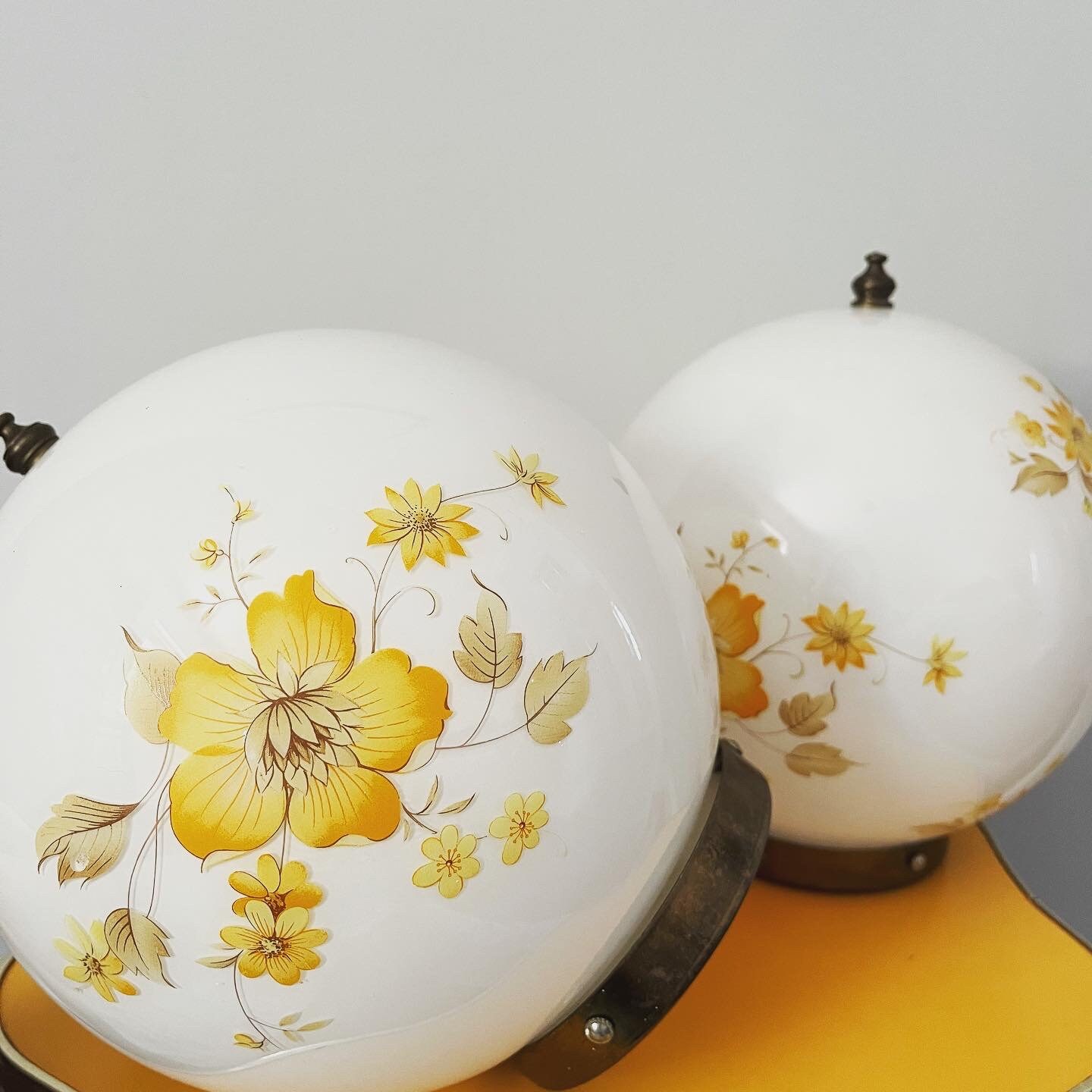 Vintage Glass Orb Lamp Shade - Etsy