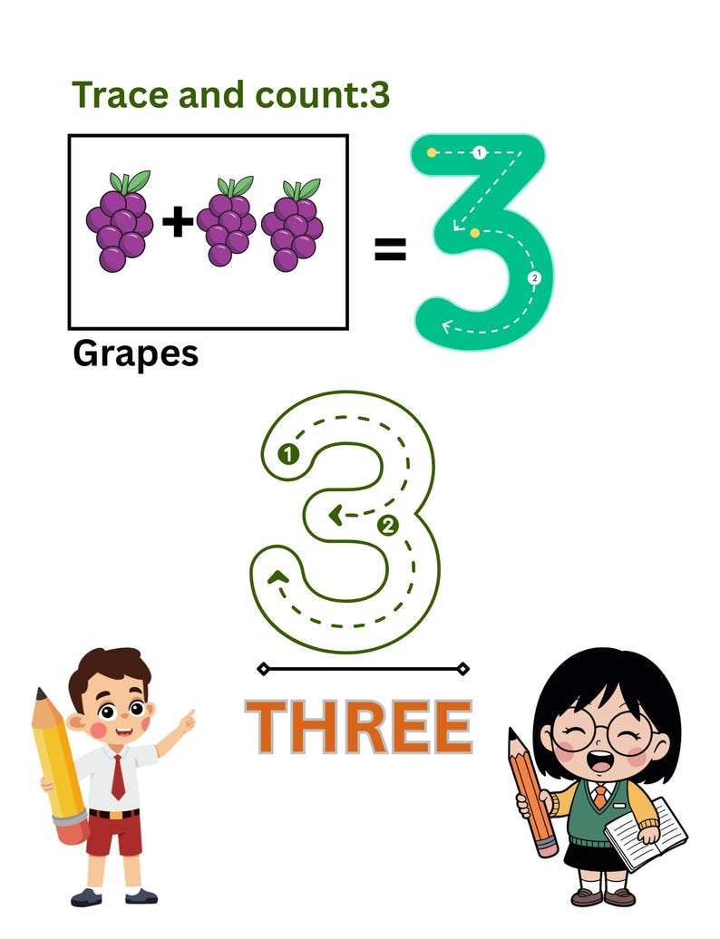 Identifying Dot to Dot Lines,number Tracing Pages, Counting Exercises ...