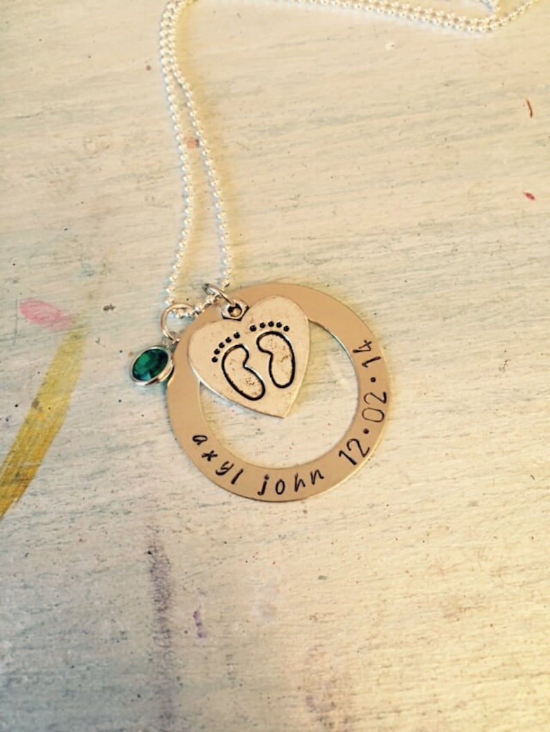 Mommy Necklace. Baby Feet Necklace. Mother's Day gift. | Etsy