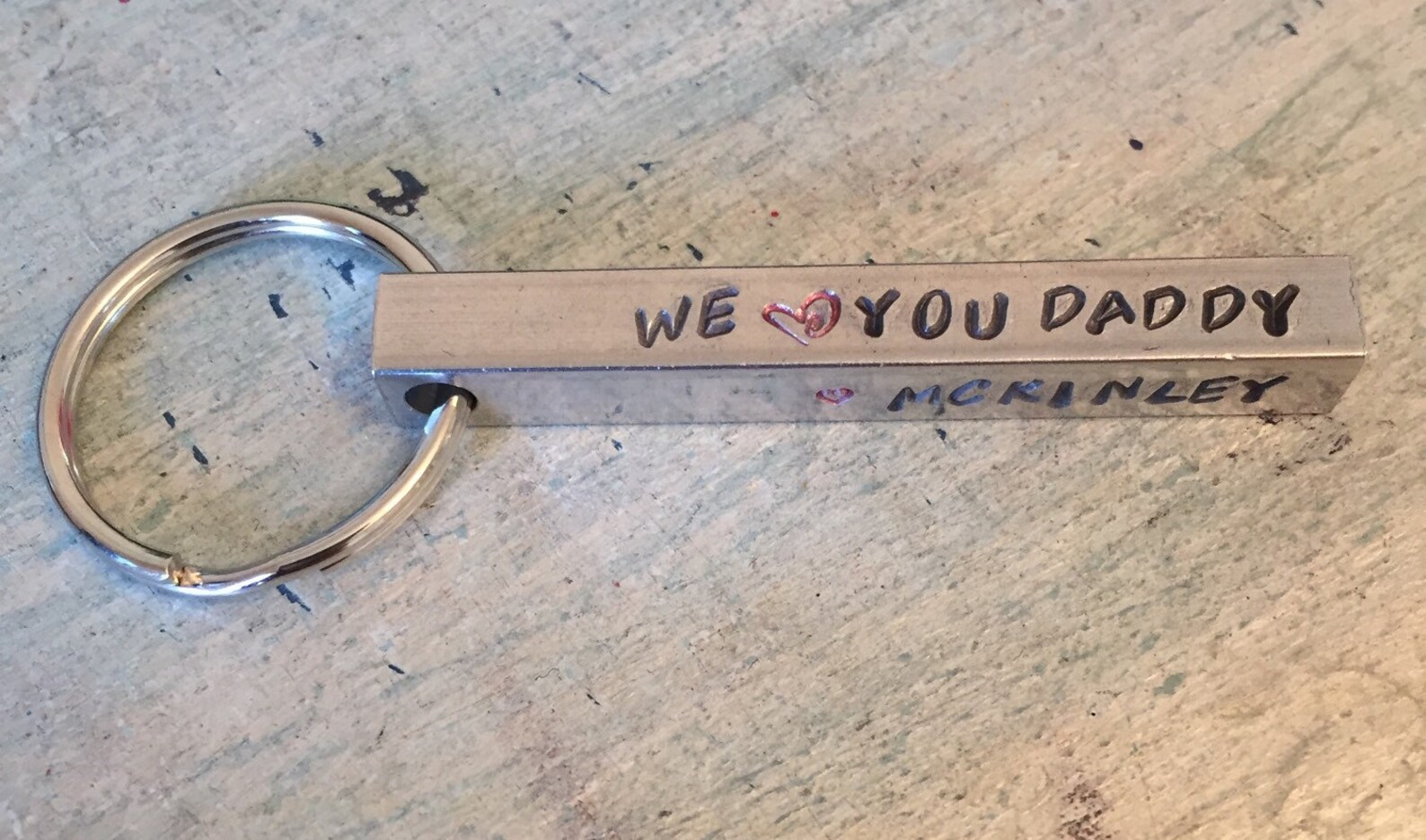 Personalized Keychain for Dad. Father's Day Gift. Hand - Etsy