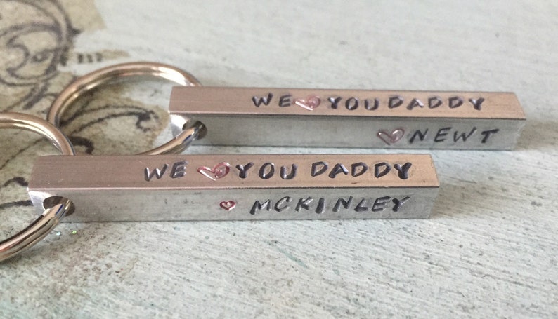 Personalized Keychain for Dad. Father's Day Gift. Hand - Etsy