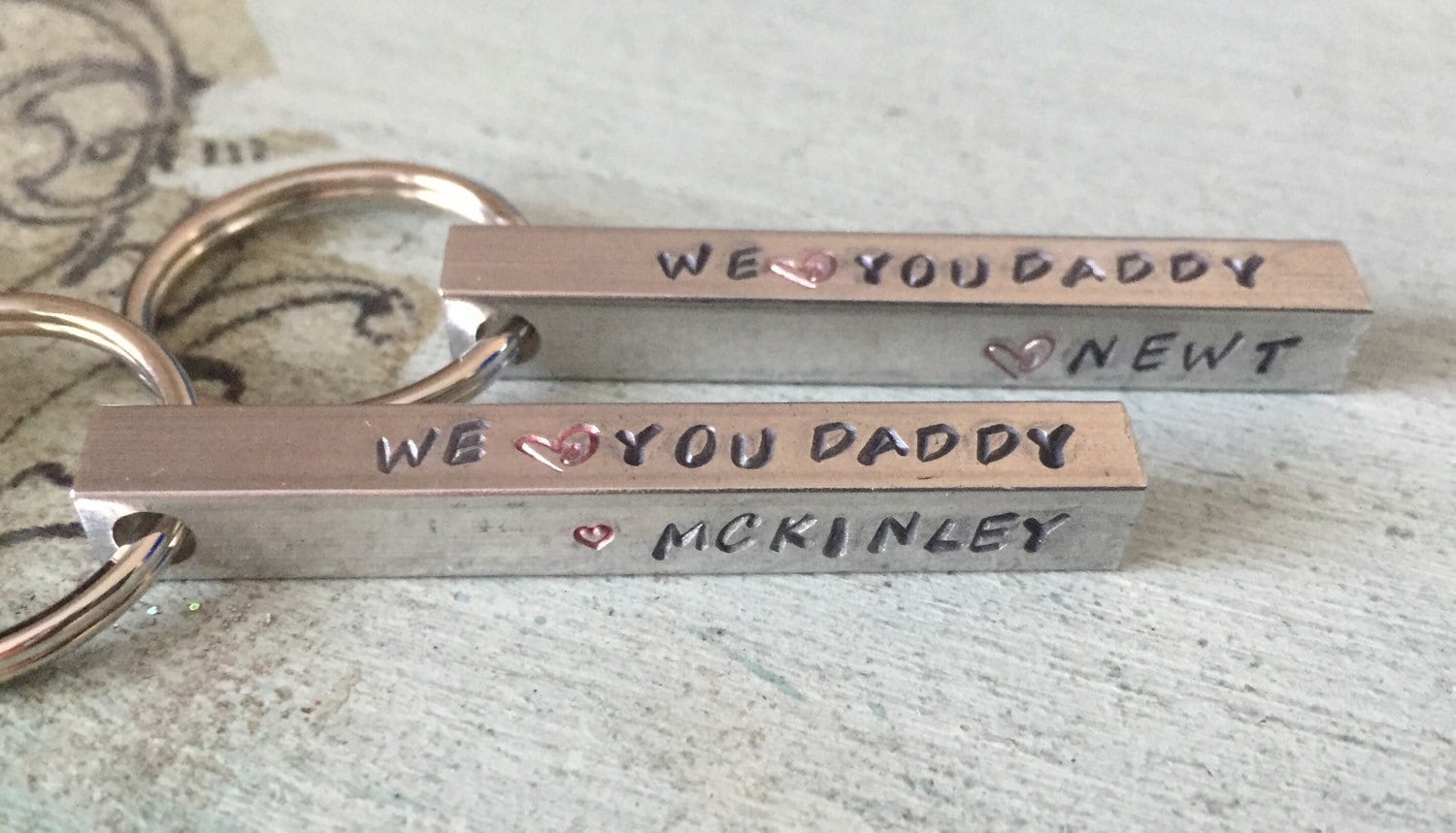 Personalized Keychain for Dad. Father's Day Gift. Hand - Etsy
