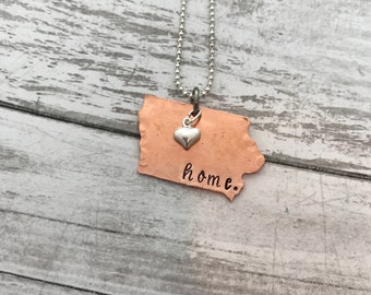 Iowa State Necklace - Etsy