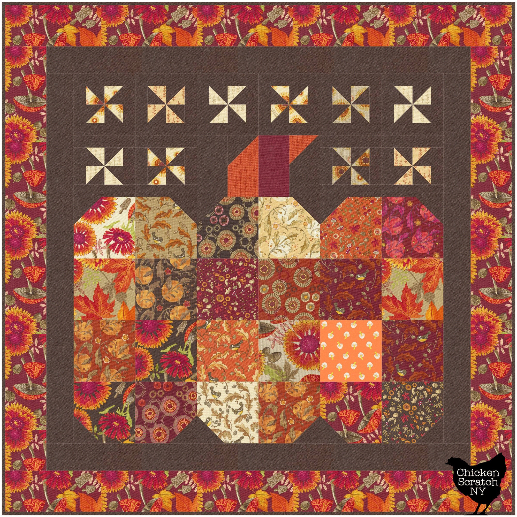 The Great Pumpkin Wall Quilt, Charm Pack Quilt Pattern, Digital PDF ...