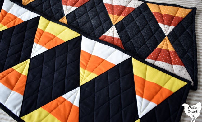 Candy Corn Quilt Pattern, Fall Table Runner Pattern, Fall Table Topper, Halloween Table Runner ...