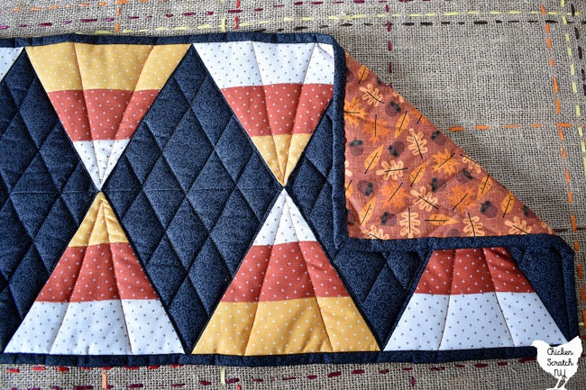 Candy Corn Quilt Pattern, Fall Table Runner Pattern, Fall Table Topper, Halloween Table Runner ...