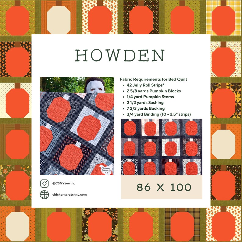 Howden Quilt Pattern, Halloween Quilt Pattern, Quilt Patterns for ...
