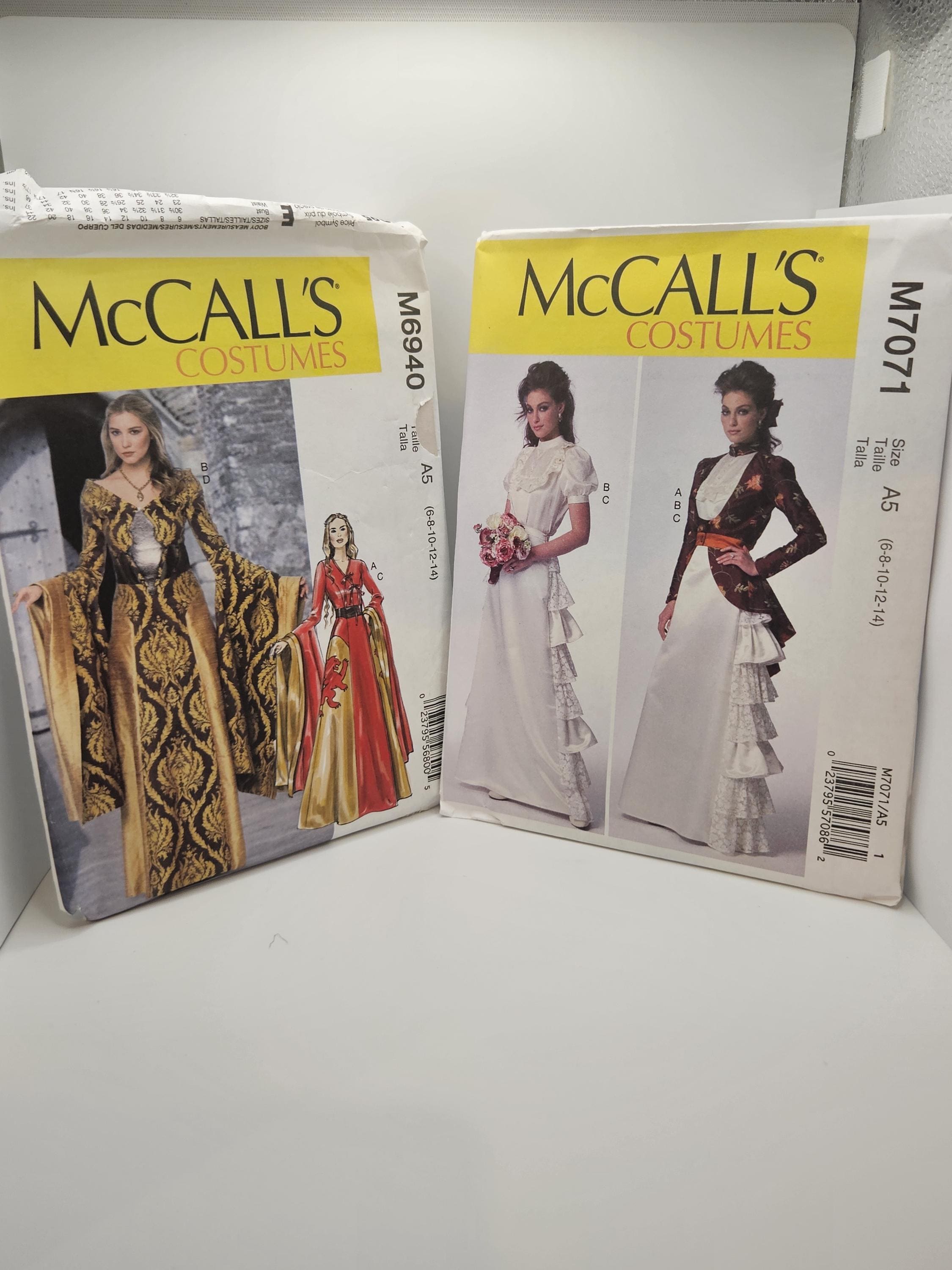 CHOOSE Costume Mccalls HALLOWEEN Patterns, Hoop Skirt and Bustier ...