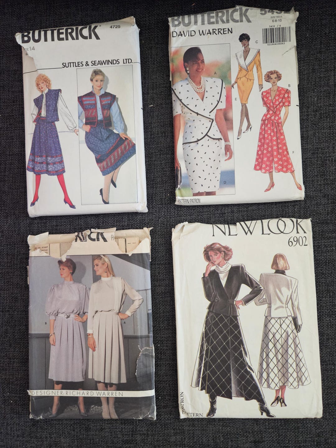 CHOOSE VINTAGE Butterick and New Look Sewing Patterns: Vest and Skirt ...