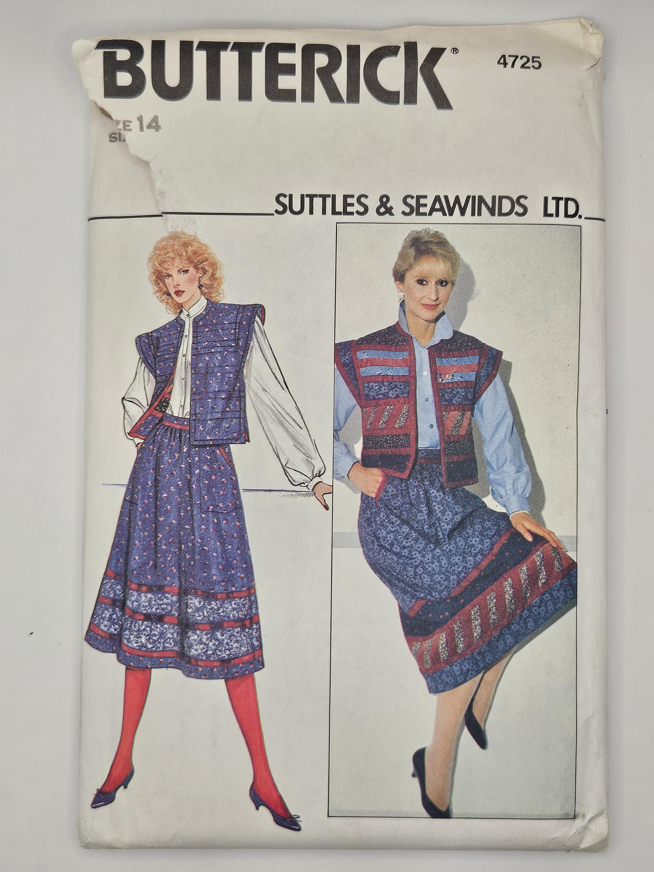 CHOOSE VINTAGE Butterick and New Look Sewing Patterns: Vest and Skirt ...