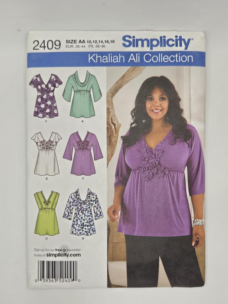 Simplicity Sewing PATTERN 2409 Khaliah Ali Collection, Misses'/women's ...