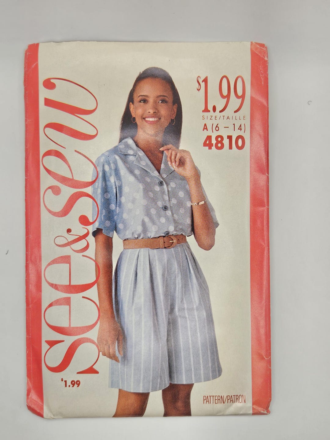 VINTAGE 1990 Butterick See & Sew Sewing Pattern 4810, Misses'/miss ...