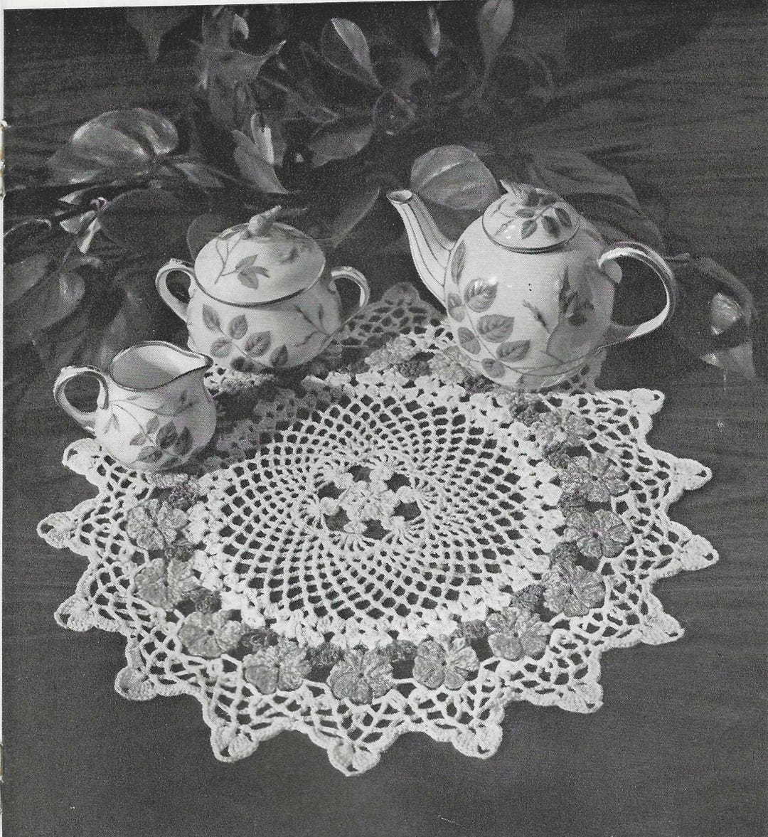 Rose Tea Vintage Crochet DOILY PATTERN, Digital Download, Star Doily ...