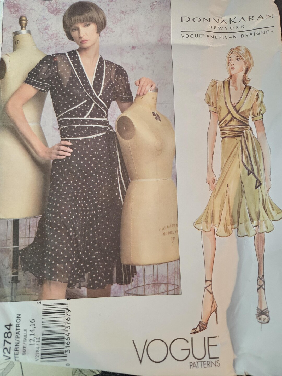 Donna Karan New York DKNY VOGUE American Designer Sewing Pattern V2784 ...
