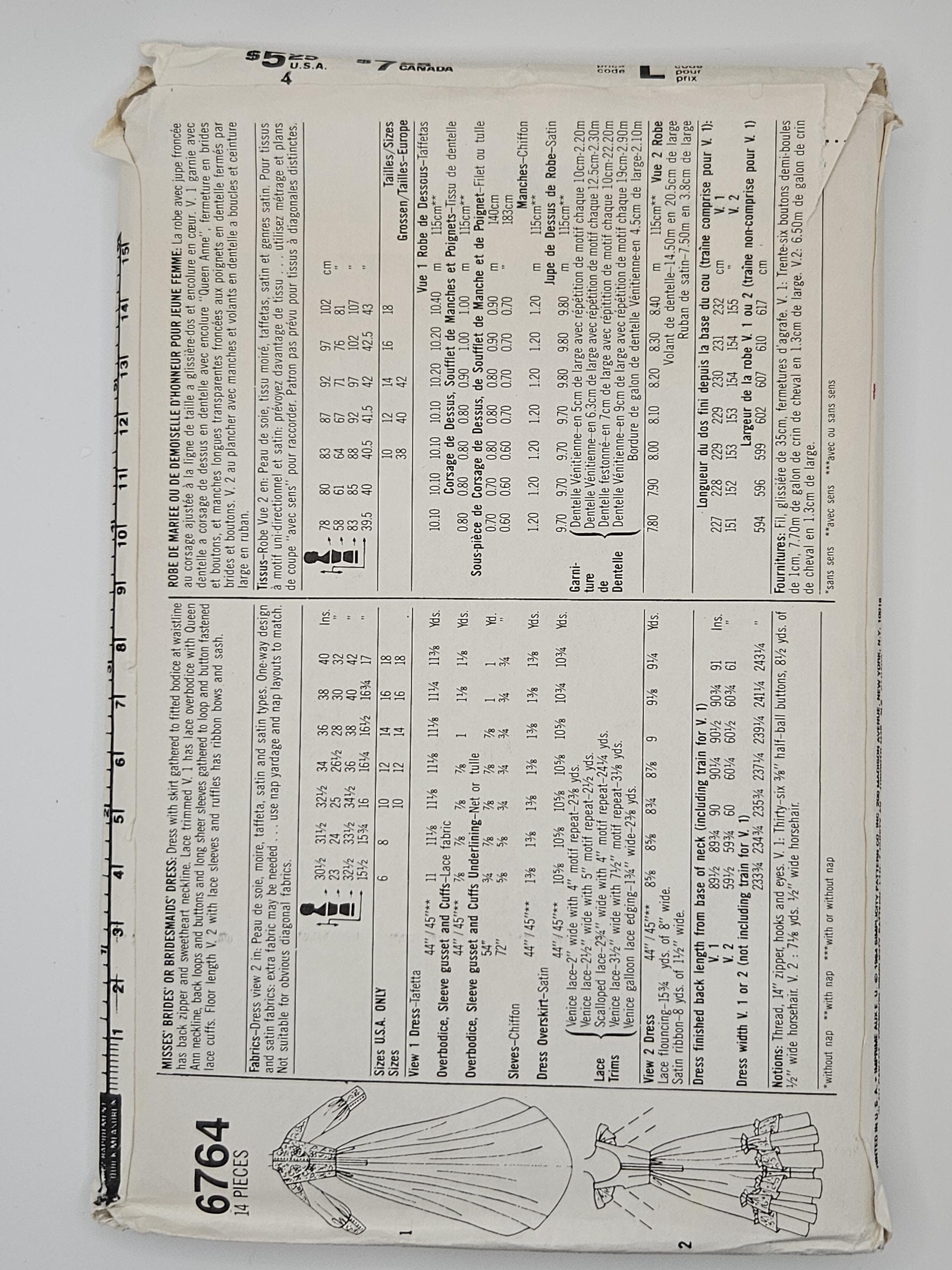 CHOOSE From VINTAGE Wedding/prom Dress Style 2762 (size 8-18) and ...