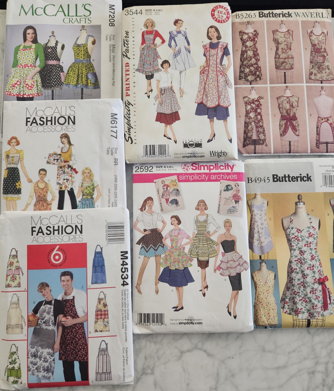CHOOSE Aprons - Mccall's, Simplicity Butterick, Mens, Womens', Misses ...