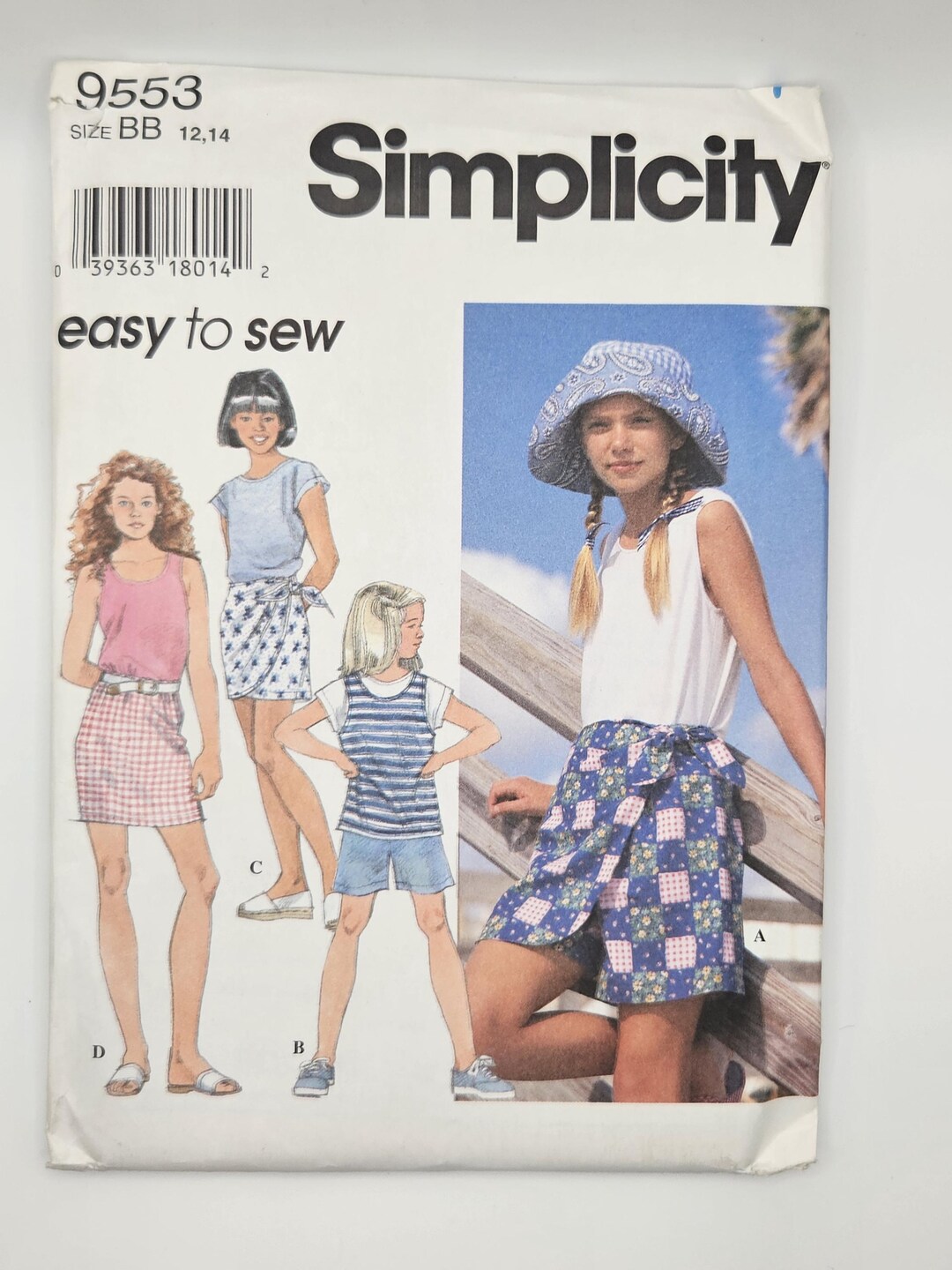 VINTAGE Simplicity Girls' Sewing Pattern 9553, Girls Separates...easy ...