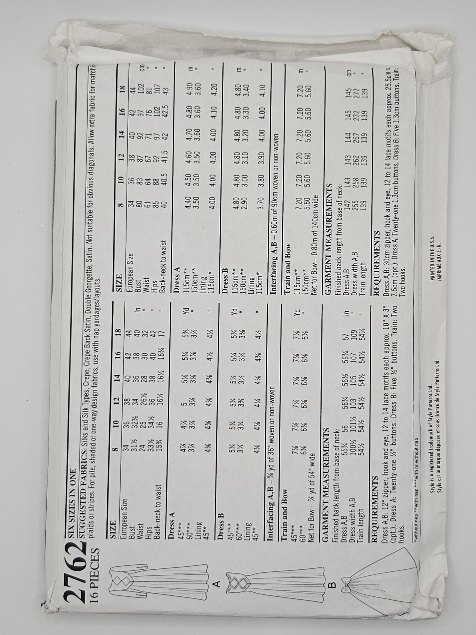 CHOOSE From VINTAGE Wedding/prom Dress Style 2762 (size 8-18) and ...