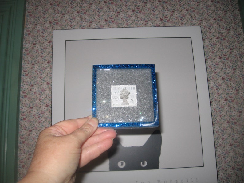 Queen Elizabeth II Platinum Jubilee 2022 Canadian Stamp Resin Coaster ...