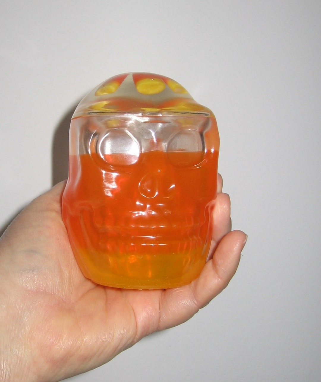 Handmade Resin Candy Corn Skull Jar Dish With Real Candy Corn Lid ...