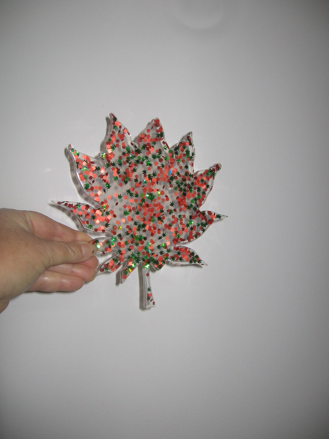 Resin Maple Leaf Tray Trinket Dish Clear W Cannabis and Maple - Etsy