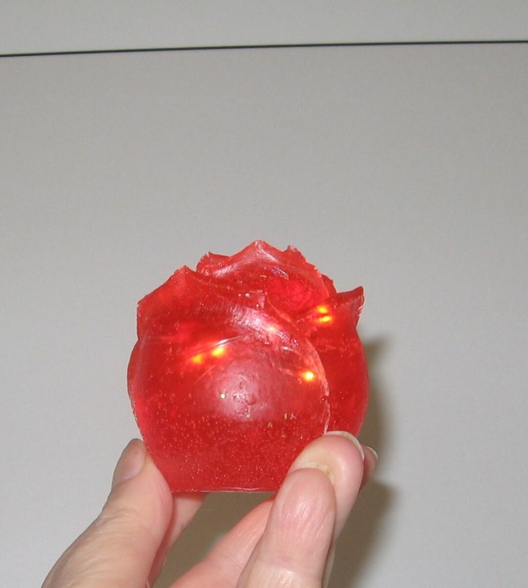 Resin LED Red Rose Night Light Custom Colors Available - Etsy