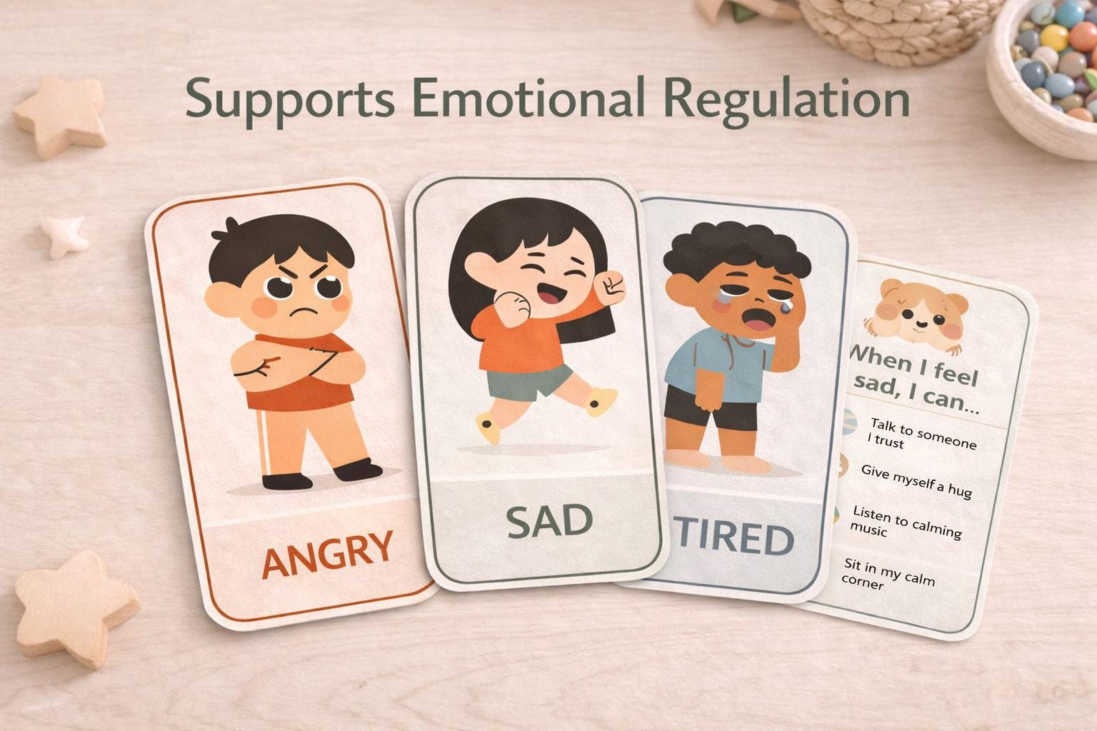 SEN Feelings Flash Cards for Kids | Autism ADHD Emotional Regulation ...