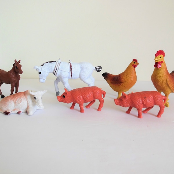 Plastic Farm Animals - Etsy