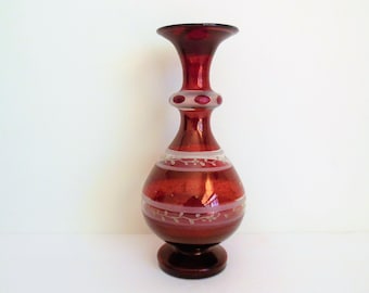 Bohemian Ruby Vase - Etsy