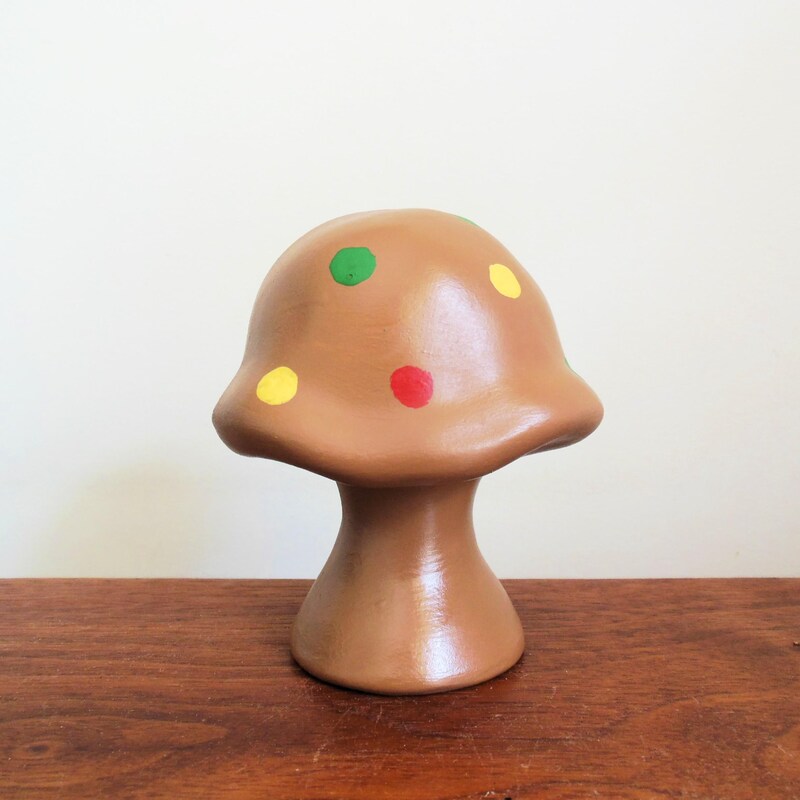 Brown Ceramic Toadstool - Etsy