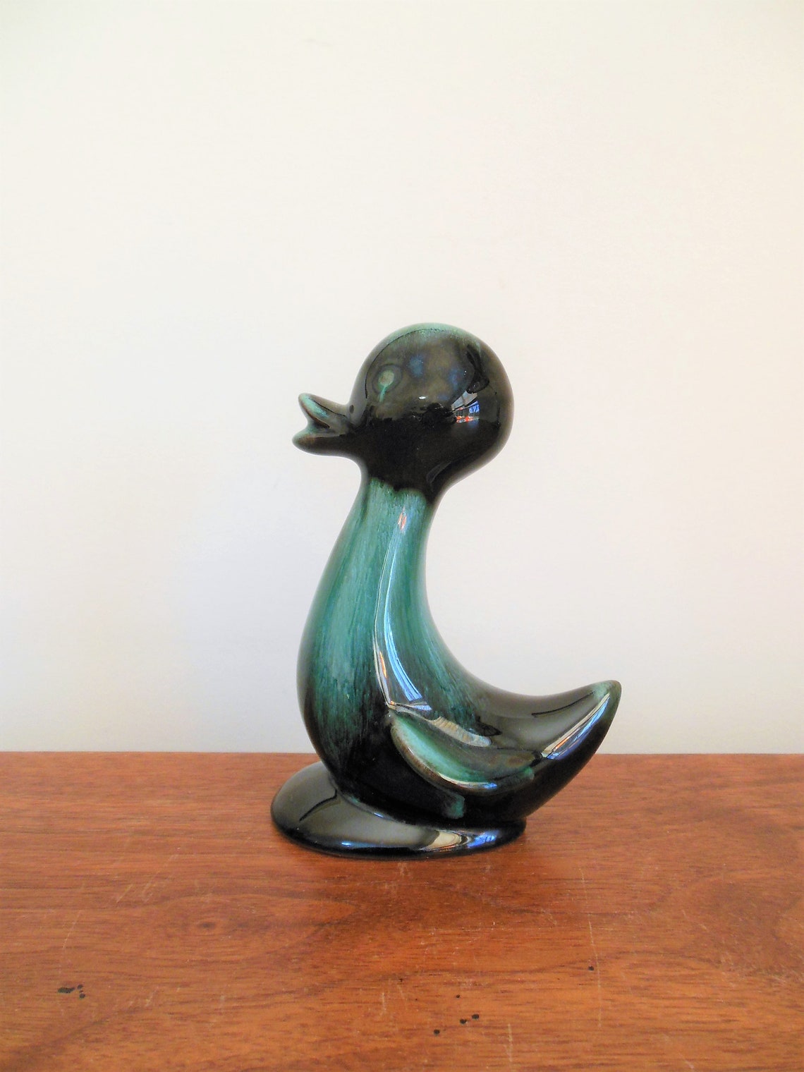 Blue Mountain Pottery Duck Red Clay Green and Dark Glazed - Etsy