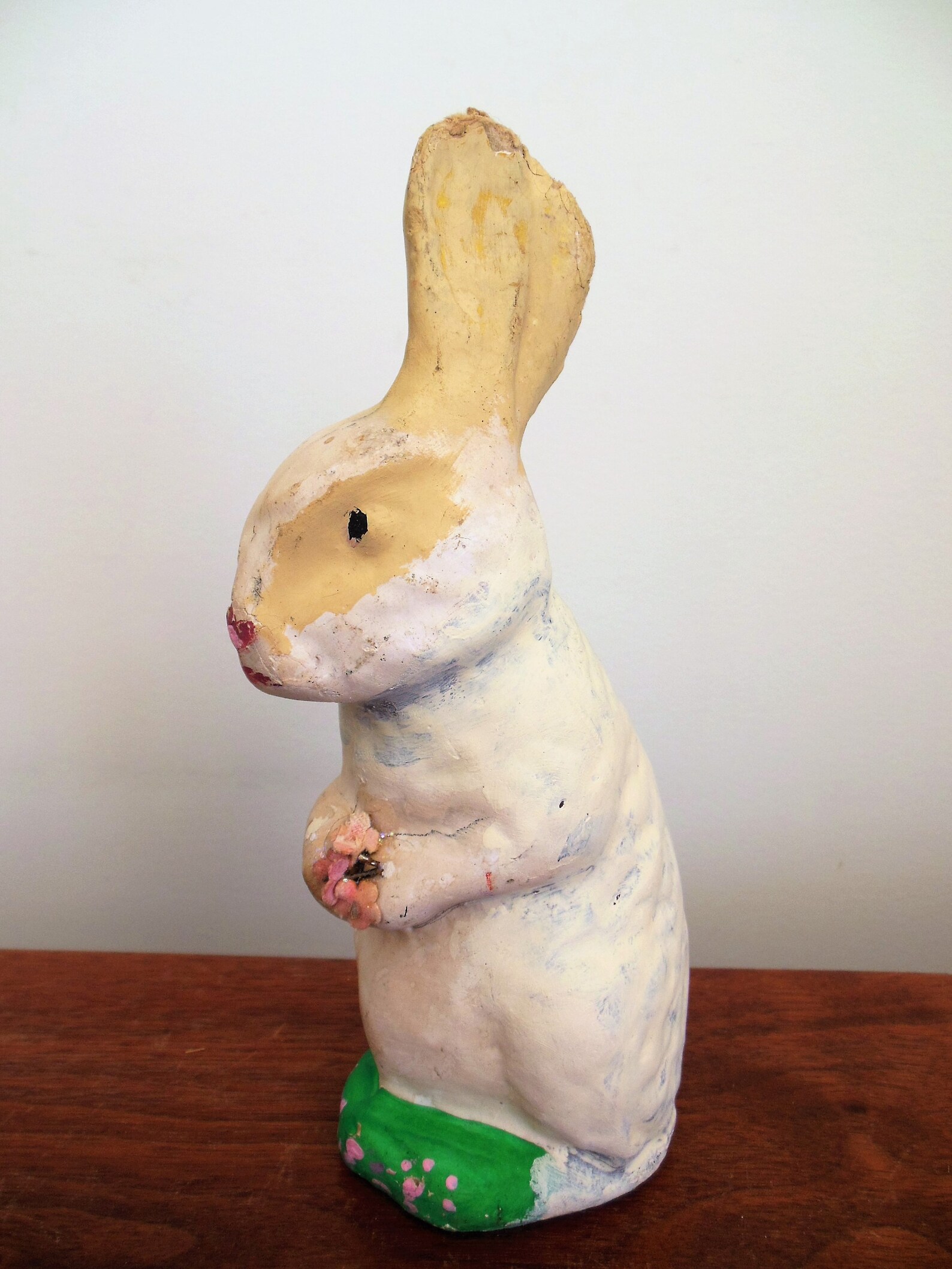 Vieux lapin de Pâques en papier mâché lapin en carton beige - Etsy France