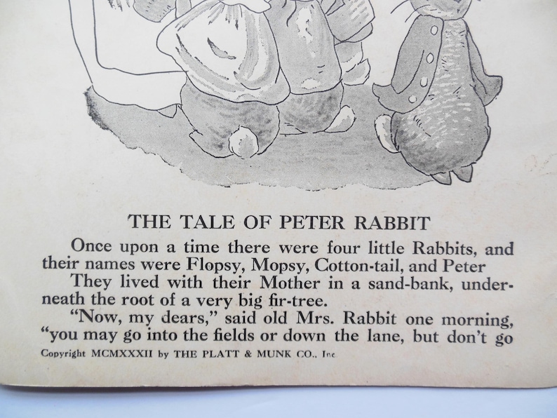 The Tale of Peter Rabbit Old Children's Book, Illustrated Classic ...