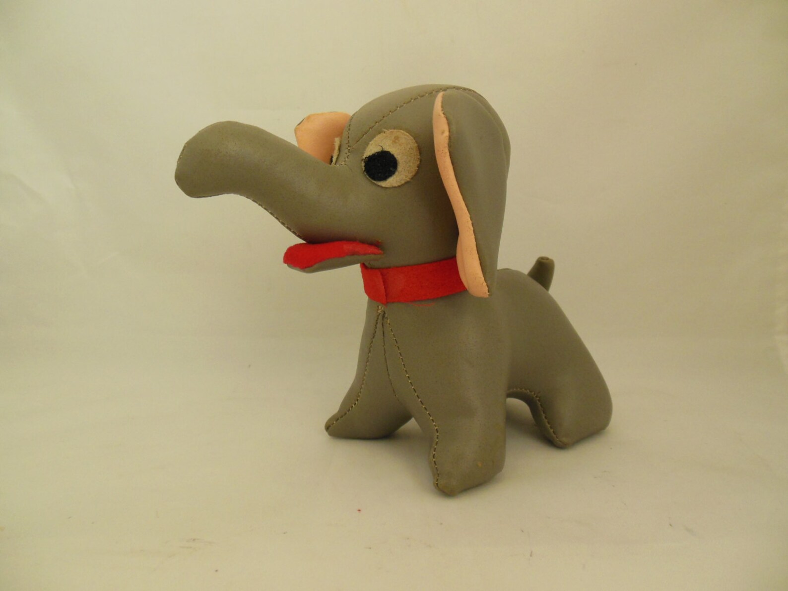 Gray Vinyl Toy Elephant Made in Japan Leatherette 1960s | Etsy