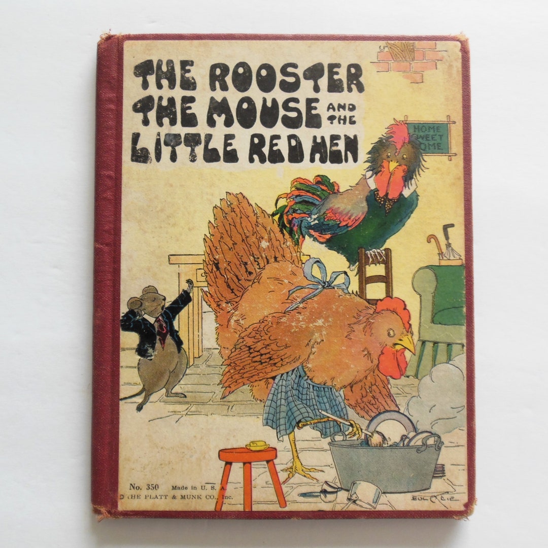 The Rooster the Mouse and the Little Red Hen, Vintage Hardcover Book by ...