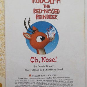 Rudolph the Red Nosed Reindeer Oh Nose Christmas Little Golden Book, by ...