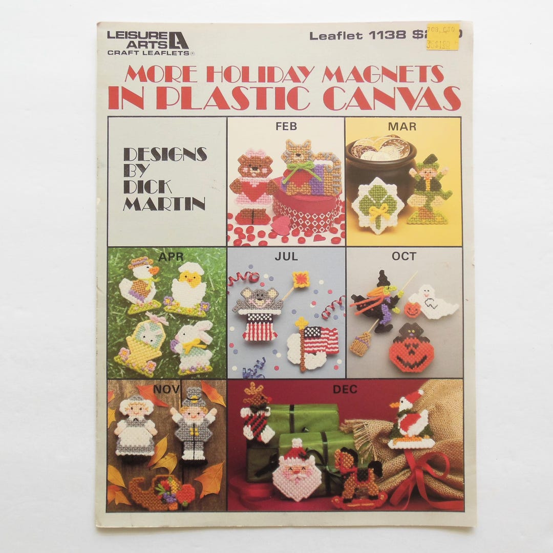 Plastic Canvas Magnet Leaflet Leisure Arts 1138 More Holiday Designs ...