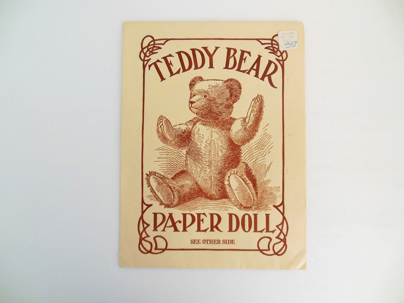Teddy Bear Paper Doll Jumbo Animal With Costumes, Bear With Five ...