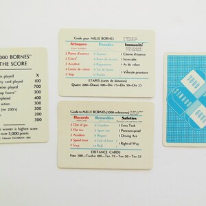 Mille Bornes Card Game Parker Brothers 1971 French Game, 112 Cards Tray ...