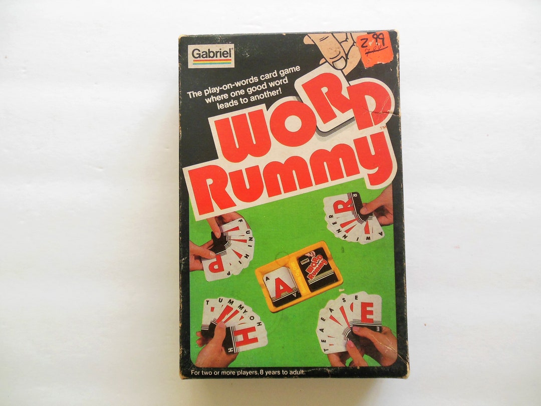 Word Rummy Card Game, Gabriel Industries 1980, Family Word Forming Game ...